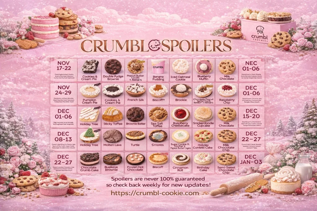 Crumbl Cookies Spoilers December 2026—Weekly Flavors | Crumbl Cookies Menu